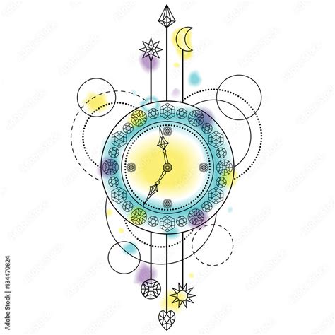 Abstract Clock Symbol Stock Vector Adobe Stock