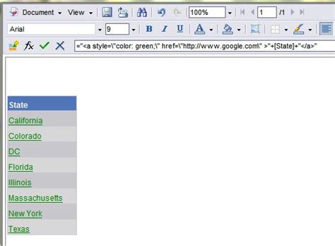 How To Change Font Color Of Values In Hyperlinked Columns Webintelligence BusinessObjects Board