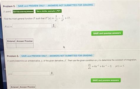 solved problem 5 save and preview only answers not