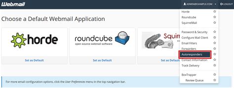How To Create An Email Autoresponder In Webmail InMotion Hosting