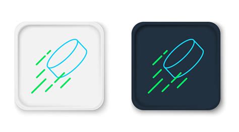 흰색 배경에 격리 된 라인 하키 퍽 아이콘 다채로운 개요 개념 벡터 Championship에 대한 스톡 벡터 아트 및 기타 이미지 Championship 검은색 겨울