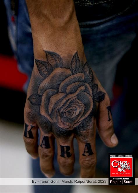 Rose Tattoo Hand Designs