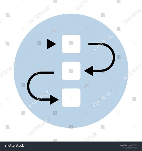 Icon Process Flowchart Algorithm Sequence Design Stock Vector Royalty