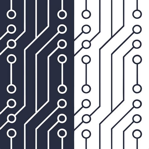 Create Seamless Tile Patterns Using Stylized Circuit Board Motifs And Digital Line Art With