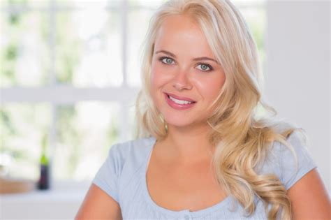 Premium Photo Smiling Blonde Woman Portrait