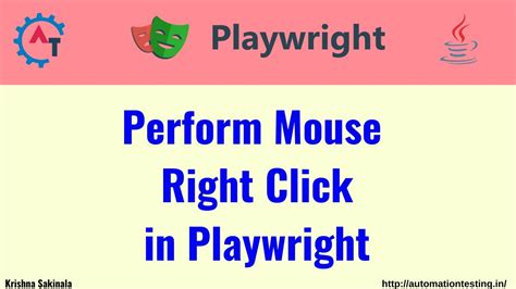 34 Perform Mouse Rightclick In Playwright Java Youtube
