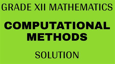 Computational Methods Simplex Method And Gauss Elimination Method