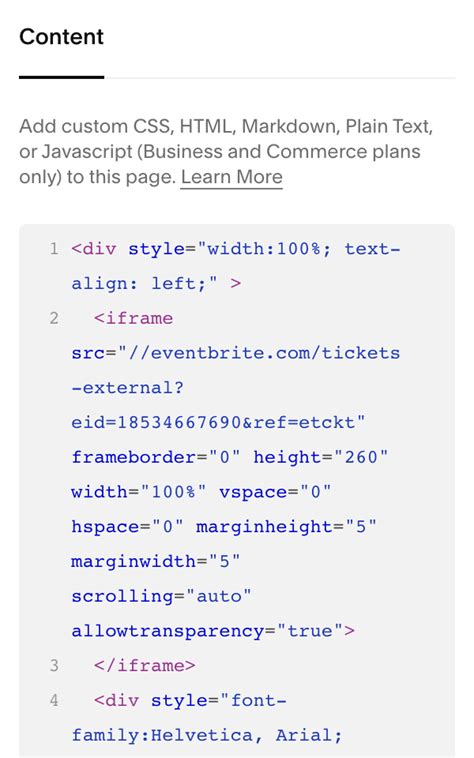 Using Eventbrite With Squarespace Squarespace Help Center