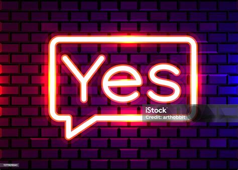 예 네온 텍스트 예 네온 사인 디자인 템플릿 현대적인 트렌드 디자인 나이트 네온 간판 야간 밝은 광고 조명 배너 빛 예술 개념에 대한 스톡 벡터 아트 및 기타 이미지