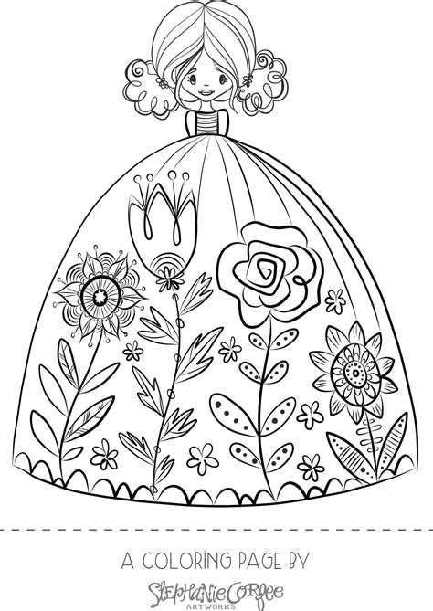Flower Girl Coloring Pages At Tansonnyblog Blog