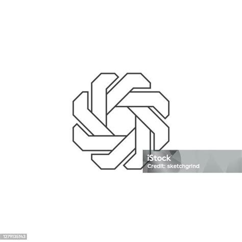 소용돌이 서클 로고 추상원 모양 나선형 모션 돌리 트위스트 커브 회전 스핀 강렬하고 밝은 색상에 대한 스톡 벡터 아트 및 기타