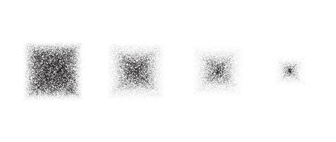 Premium Vector Vanishing Stippled Square Texture Set Black Disappearing Dotted Gritty