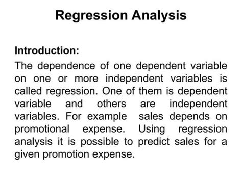 Regression Regression Regression Regression Ppt