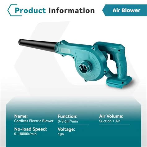 휴대용 무선 전기 송풍기 및 흡입 리프 컴퓨터 먼지 청소기 공구 마키타 18v 배터리용 2 인 티몬