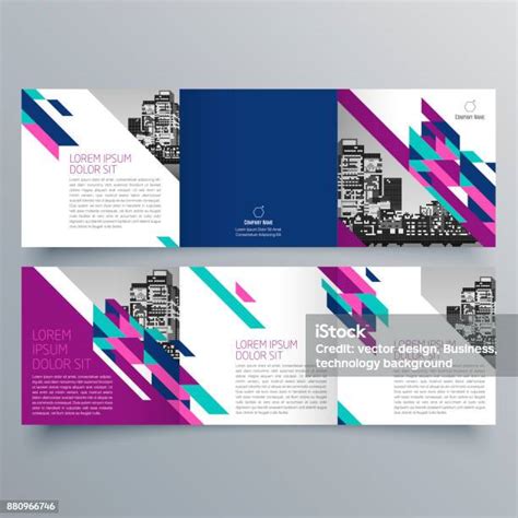 브로셔 디자인 브로셔 템플릿 창조적인 삼중 트렌드 브로셔 3단 브로슈어에 대한 스톡 벡터 아트 및 기타 이미지 3단 브로슈어 개념 개념과 주제 Istock