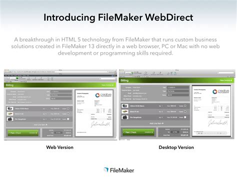 Filemaker Releases New Version For 2013 With Html5 Data Entry New Ios