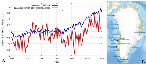 A Cru Ts4 Observed And Cmip5 Gcm Simulated Ensemble Mean Temperature Download Scientific