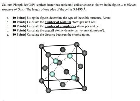 Solved Gallium Phosphide Gap Semiconductor Has Cubic Unit