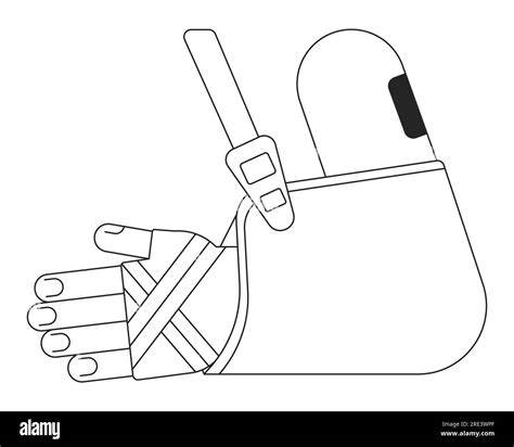 Broken Arm In Bandage Flat Monochrome Isolated Vector Object Stock Vector Image And Art Alamy