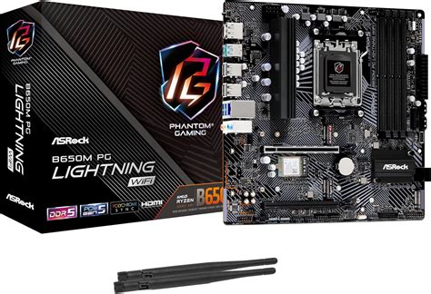 Amazon Com Asrock B M Pg Lightning Wifi E Amd Ryzen Socket Am B Ddr Mhz Gb