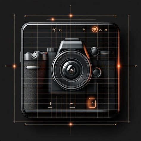 Smartphone Camera Interface Grid Viewfinder Premium Ai Generated Image