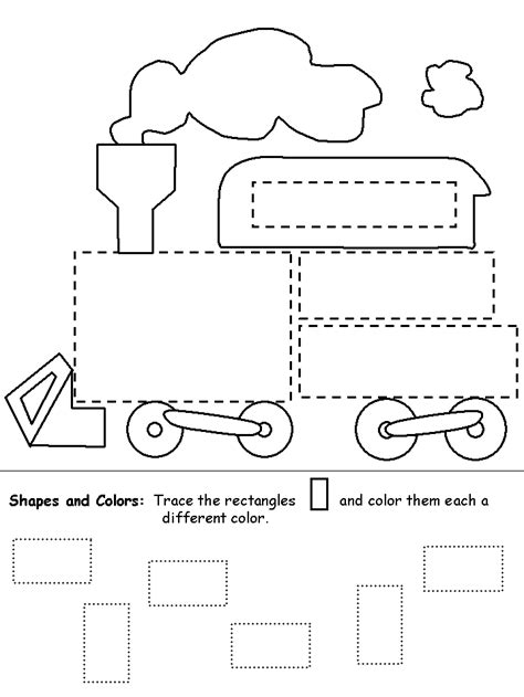 Rectangle Preschool Worksheet Tracing Rectangle Worksheet
