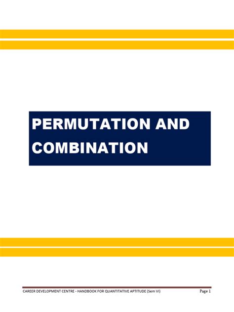 Permutation And Combination Pdf Rectangle Permutation