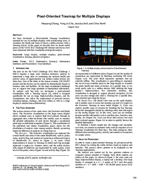 Pdf Pixel Oriented Treemap For Multiple Displays