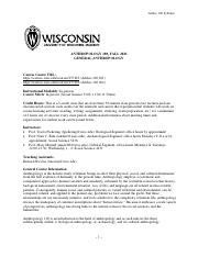 100 Syllabus Fall 2021 Final Pdf Anthro 100 Syllabus ANTHROPOLOGY 100 FALL 2021 GENERAL