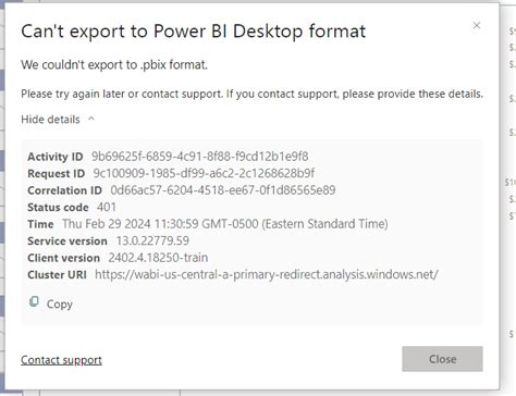 can t export to power bi desktop format microsoft fabric community