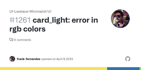 card light error in rgb colors · issue 1261 · ui lovelace minimalist ui · github