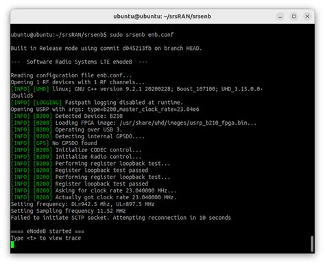 Failed To Initiate Sctp Socket Attempting Reconnection In 10 Seconds When Run Srsenb · Issue