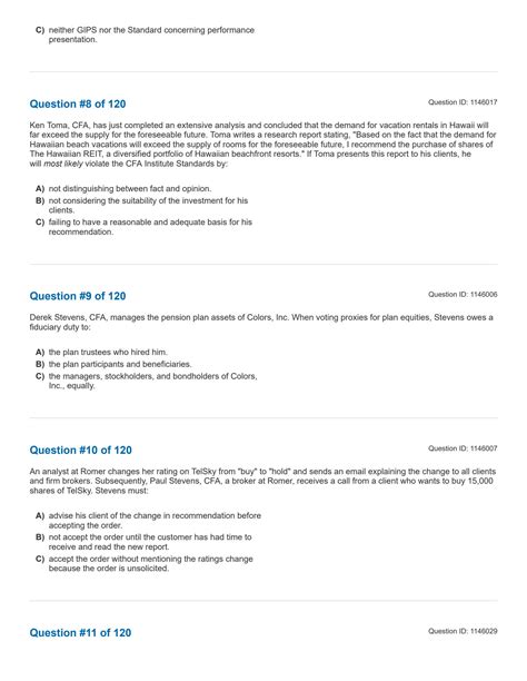SOLUTION Cfa Level Mock Exam Part Studypool