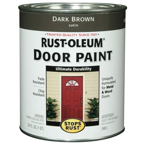 Rust Oleum Quart Interior Exterior Gloss Dark Brown Oil Base Paint At