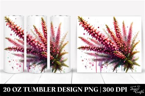 Glossy Floral Insertions Tumbler Design
