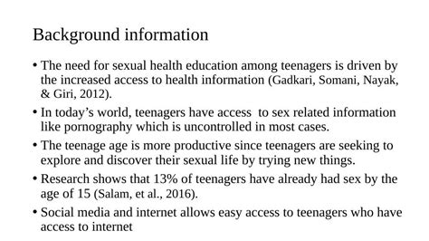 Take Control Of Your Sexual Health A Promotion For Teenagers
