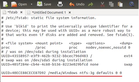 Automatically Mount NTFS Partitions In Ubuntu 12 10 Quantal Quetzal