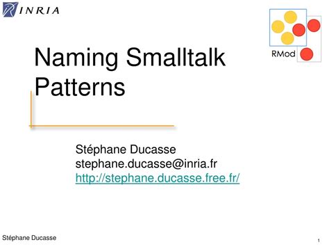 Ppt Naming Smalltalk Patterns Powerpoint Presentation Free Download