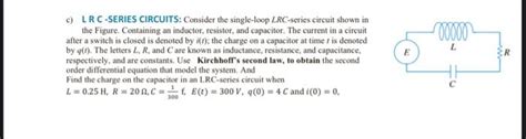 Solved 00000 E Sr C Lrc Series Circuits Consider The
