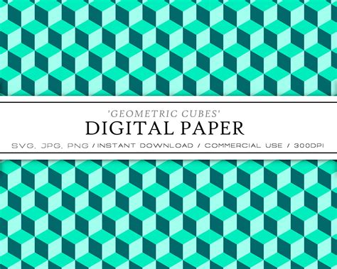 Cube Pattern Svg Png  Digital Cut File Commercial Use Etsy Uk