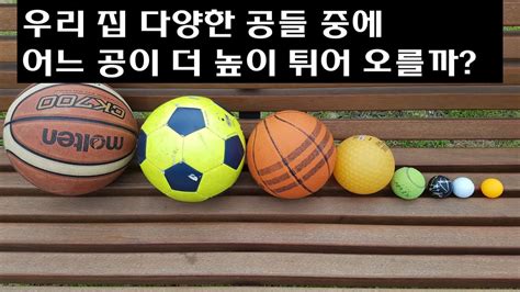 어떤 공이 가장 높이 튀어 오를까 공 튀기기 탄성실험 해보기 Youtube