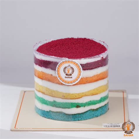 کیک رنگین کمان نان توشه سحر