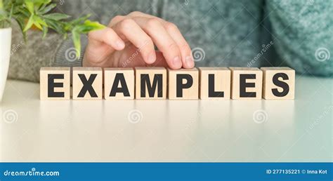 Example Cube With Letters Sign With Wooden Cubes Stock Image Image Of Message Discovery