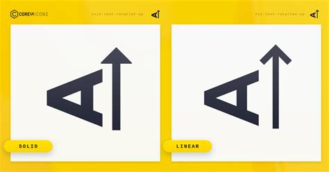 Text Rotation Up Icon Linear CoreUI Icons SVG JavaScript