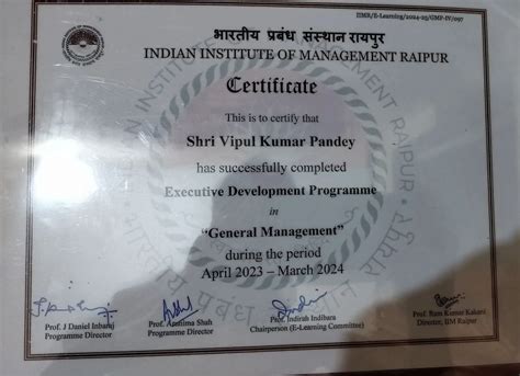 Vipul Kumar Pandey On Linkedin Excited To Announce That I Am Now The Alumni Of Prestigious