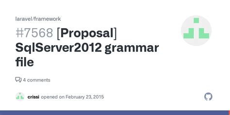 Proposal Sqlserver2012 Grammar File · Issue 7568 · Laravelframework