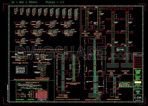 103autocad Drawing Of Walls Reinforcement Concrete Details For Download