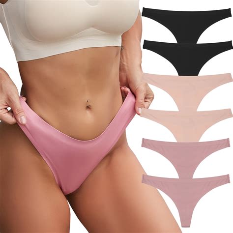 Finetoo Seamless Thongs For Women Breathable Low Rise Panties Invisible