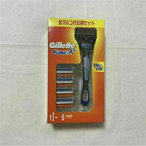 ジレット フュージョン マニュアル 替刃6個付き 髭剃りの通販 By ハッピーベルs Shop｜ラクマ
