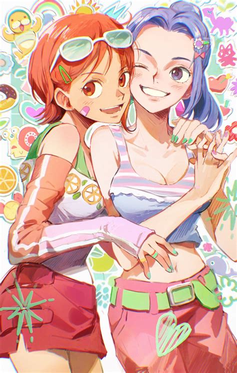 Nami And Nefertari Vivi One Piece Drawn By Oekakibabea Danbooru